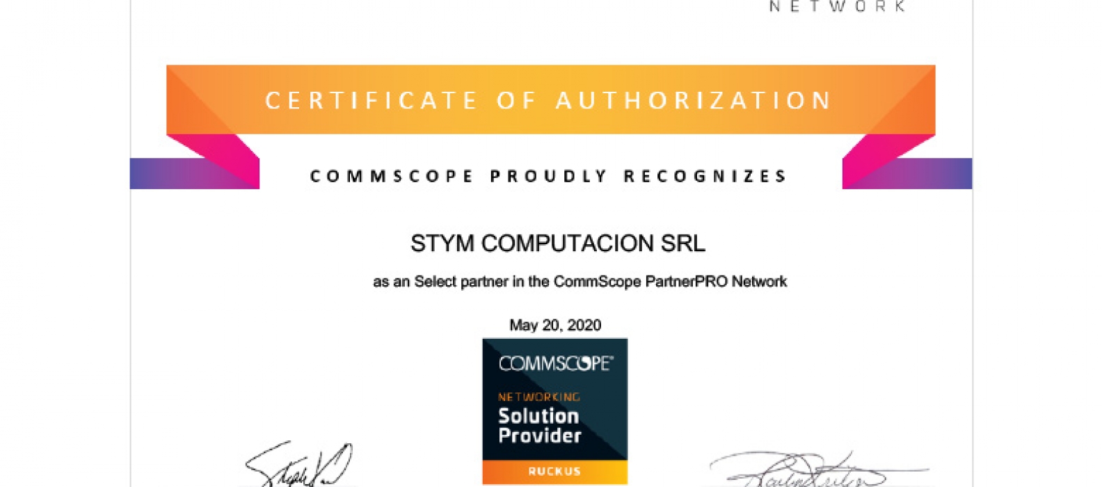 certificación commscope | Stym